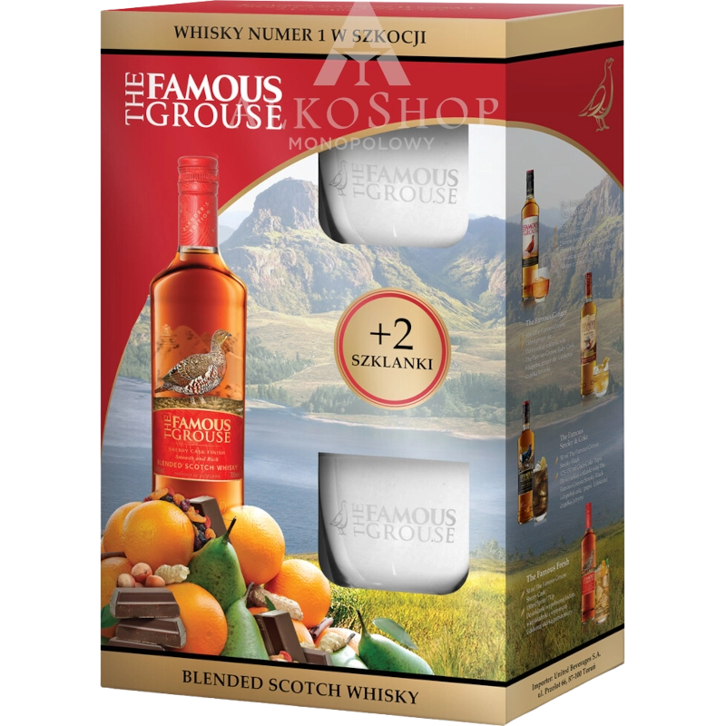 Whisky The Famous Grouse Sherry Cask 0,7l +2 szklanki / 40% |AlkoShop.pl